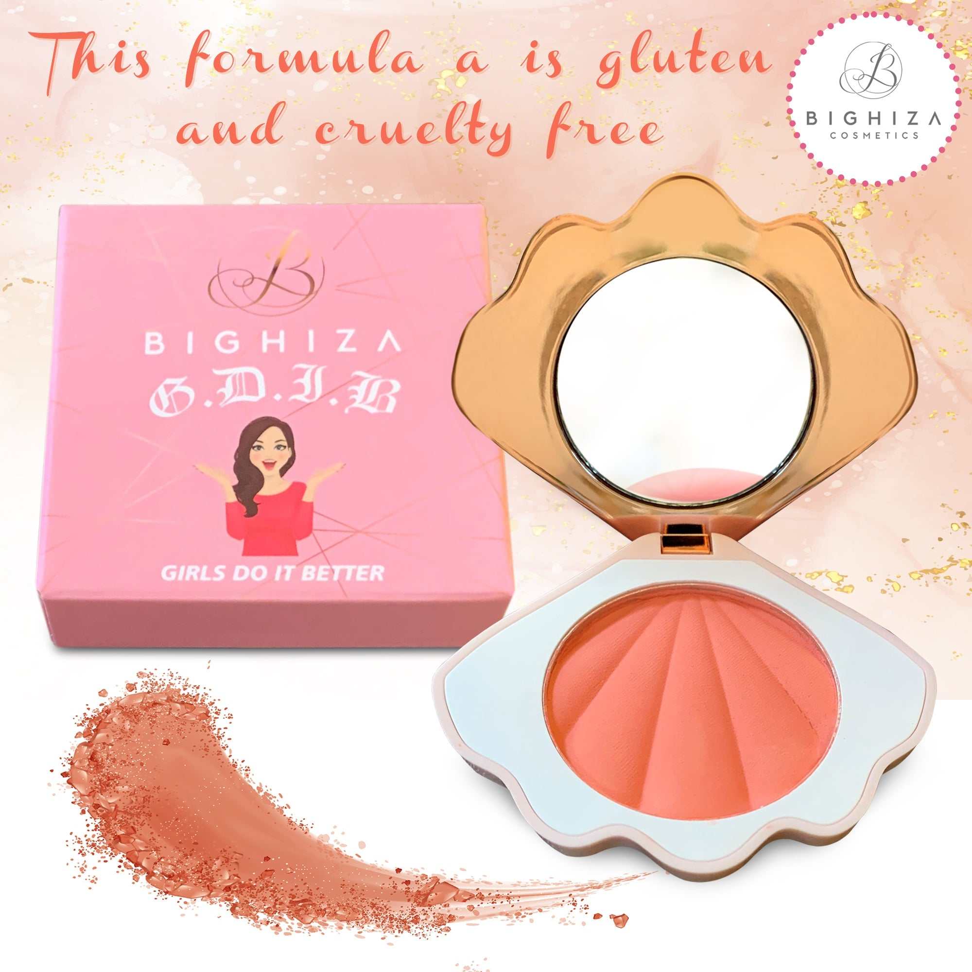 Matte Pressed Blush -Super-Blendable Oil-Free Formula - Coral Fantasy